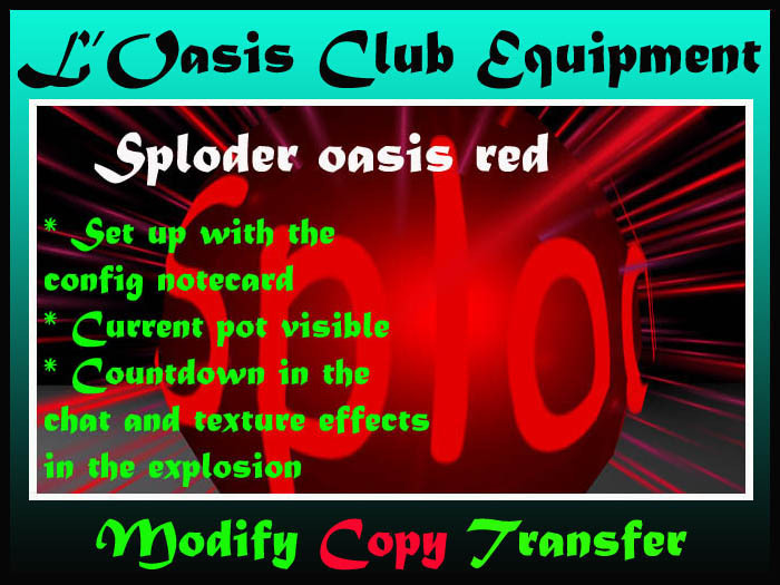 Second Life Marketplace - sploder oasis red